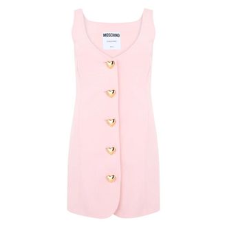 Moschino Kleid mit Herzkn&ouml;pfen - - Dresses - Damen - Rosa - S