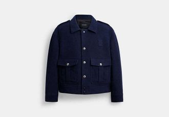 Coach Kurze Wolljacke