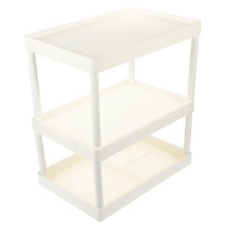 Cabilock Dreistöckiges Abnehmbares Aufbewahrungsregal aus Hochwertigem PP für Schreibtisch und Badezimmer Vielseitiger Organizer für Kosmetik Bürobedarf und Ma