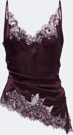 Jacques Wei Camisole aus Satin mit Spitze