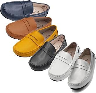 Zerimar Mocassins Femme Classique - Loafers Fille - Mocassins et Loafers Elegant - Loafers Casual Femme Cuir - Mocassin Fille - Loafers Casual - Couleur Jaune