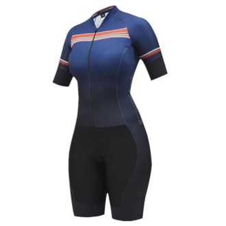Generic Kurz&auml;rmeliger Damen-Skinsuit f&uuml;r Triathlon, Fahrrad, Rennsport, Laufanzug, Badeanzug, Jumpsuits, 8, L