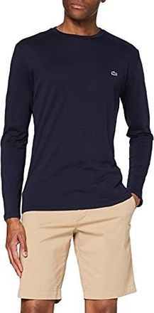 Lacoste T-Shirt à Manches Longues Regular Fit Homme, Marine, XXL