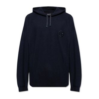 Giorgio Armani Homme, Sweatshirts et sweats à capuche, Bleu, Taille: M Sweat à capuche avec logo
