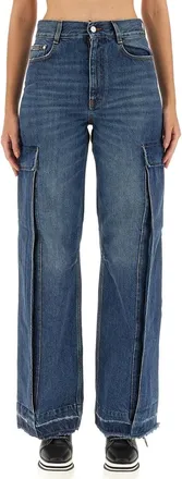 Stella McCartney Polyester Blend Cargo Pants - Blue