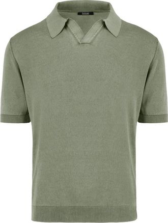 Bomboogie Homme, Pulls, Vert, Taille: M Pull en coton avec col ch&acirc;le