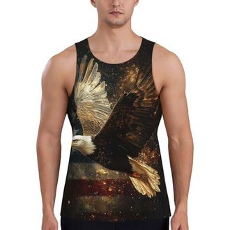 Generic D&eacute;bardeur respirant &agrave; s&eacute;chage rapide sans manches pour homme pour entra&icirc;nement &agrave; la plage S &agrave; 4XL, Pygargue &agrave; t&ecirc;te blanche 20, 3XL