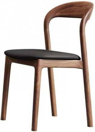 Generic Esszimmerstühle hohe Rückenküche Esszimmerstühle mit massiven Holzbeinen für Zuhause/Restaurant Schwarz 81 * 43 * 46cm