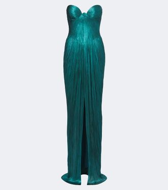 Maria Lucia Hohan Robe longue bustier Nadira en soie