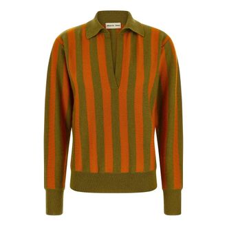 Alberto Biani Gestreifter Kaschmir-Poloshirt - - Knitwear - Damen - Mehrfarbig - M