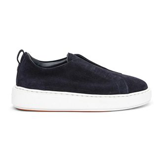 Santoni Suede Slip-on Sneaker - - Shoes - Damen - Blau - 40 EU