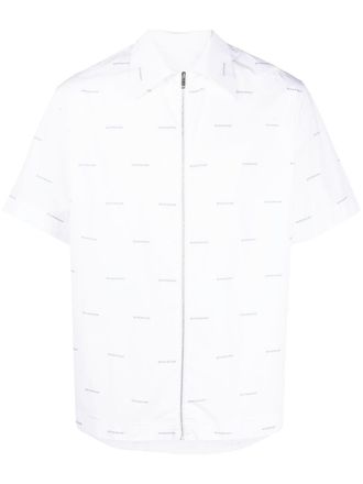 Givenchy chemise en coton &agrave; logo imprim&eacute; - Blanc