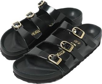 Birkenstock 1029385 FLORIDE DBUCKLE SHINE BLACK BIRKENSTOCK, Noir, 39 EU