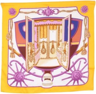 Herm&egrave;s Pre-owned Vintage Scarf - Femme - Pre-owned - Jaune - Taille: ONE Size