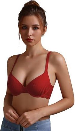 Generic Soutien-gorge 2026 pour femme, style basique/course &agrave; pied, Rouge, 7XL