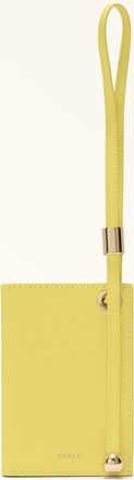 Furla Laura Kartenetui S Mudec Yellow Gelb Strukturiertes Leder Damen