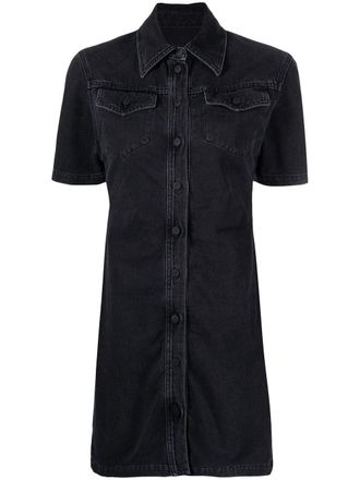 Off-white robe-chemise en jean - Gris