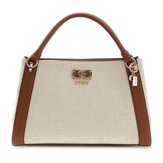 Guess Karnilla Girlfriend Satchel - - Bags - Damen - Beige - ONE SIZE