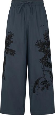 P.A.R.O.S.H. P.a.r.o.s.h., Femme, Pantalons, Bleu, Taille: 40 FR Pantalon &agrave; Broderies Florales