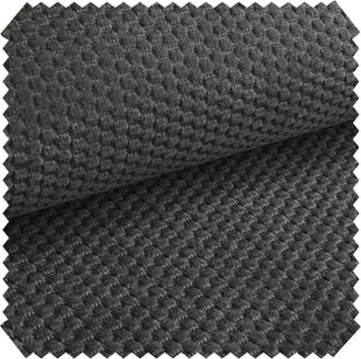 Novely MAKAO Velours Polsterstoff mit Kachel-Optik - Weicher Möbelstoff mit Wabenmuster - Pflegeleichte Meterware 1lfm | Farbe: 14 Stahlgrau