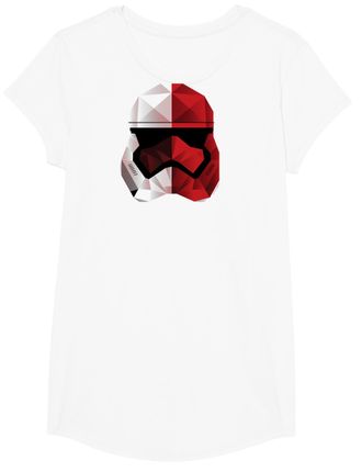 Star Wars The Last Jedi B&W Cubist Trooper Helmet T-Shirt