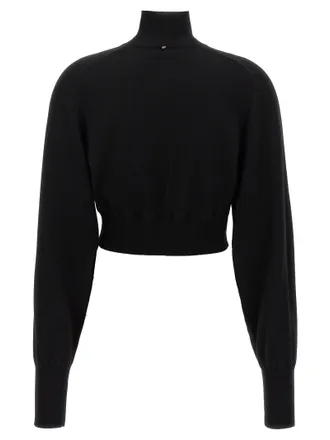 Sportmax Womens Black Virgin Wool Cardigan Clothing