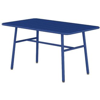 Vente-Unique Table basse de jardin en m&eacute;tal - Bleu nuit - MIRMANDE de MYLIA