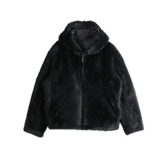 Yves Salomon Veste Aviateur R&eacute;versible en Peau Lain&eacute;e - Homme - Vestes - Noir - Taille: L