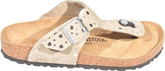 Birkenstock Femme, Chaussures, Beige, Taille: 39 EU Gizeh Rivet Regular Fit