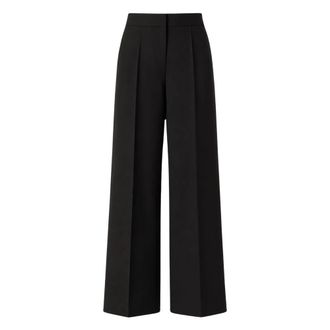 Meimeij Hoch taillierte Marlenehose in verk&uuml;rzter L&auml;nge - - Trousers - Damen - Schwarzk - XS