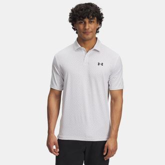 Under Armour Tee To Green Printed Polo f&uuml;r Herren Wei&szlig; / Midnight Blaue Marine XL
