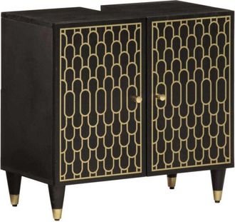 vidaXL Armoire lavabo de salle de bain bois massif de manguier vidaXL