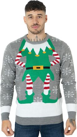 Noroze Herren Damen Unisex Neuheit Weihnachten Pullover Strickpullover L Mittelgrau