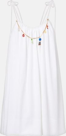 Stella McCartney Verziertes Minikleid aus Baumwoll-Cr&ecirc;pon