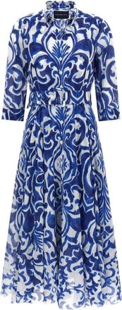 Samantha Sung Femme, Robes, Bleu, Taille: 36 FR Robe Midi Maiolica Aster