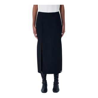 Sportmax Femme, Jupes, Noir, Taille: 38 FR Wool Skirt