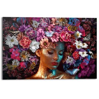 Reinders Wandbild, Metallic Spring, Wohnzimmer, Bilder, Wanddeko, Room Decor, MDF, Rosa, 60 x 90