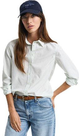 GANT Damen REG Classic POPLIN Striped Shirt Bluse, Faded Mint, 36