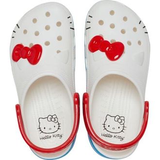 Crocs Sabots Classiques Hello Kitty Unisexes pour Adulte, Blanc, 10 Women/8 Men