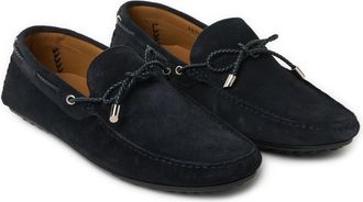 Saison 1865 verschwitzte Ledermokassins - Blau