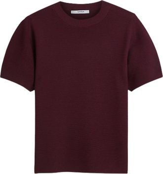 Summum Femme, Pulls, Rouge, Taille: 38 FR Haut &agrave; Manches Bouffantes
