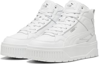 Puma Women Karmen II Idol MID Sneaker, PUMA White-PUMA White-PUMA Silver, 40.5 EU