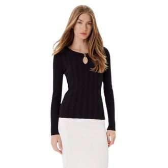 Marciano Femme, Tops, Noir, Taille: 40 FR Katleen Ribbed Top