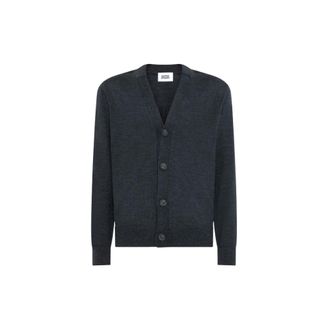 Alpha Studio Cardigan aus Merinowolle - - Knitwear - Herren - Schwarzk - M