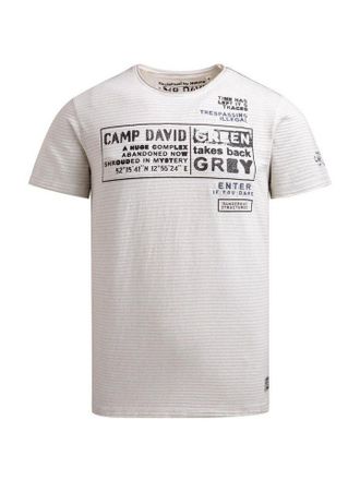 Camp David Rundhalsshirt mit Stickerei
