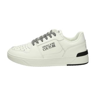 Versace Jeans Couture Low-Top Leder-Sneakers mit herausnehmbarer Innensohle - - Shoes - Herren - Wei&szlig; - 44 EU