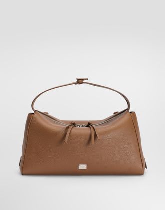 Dolce & Gabbana Vittoria Calfskin Crossbody Bag - Mann Schultertasche Braun Onesize