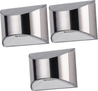 Artibetter 3st&uuml;cke Solarbetriebene -wandlampe Edelstahl F&uuml;r Garten Au&szlig;enbereich Energiesparend Einfache Installation F&uuml;r Einfahrten Terrassenbeleuchtung