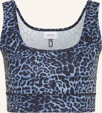 Comma Comma Casual Identity Cropped-Top blau