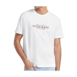 Guess Herren, Oberteile, Wei&szlig;, LGr&ouml;&szlig;e